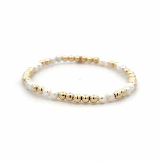 pscallme armband gaby pearl 4mm gold coloured – Widaro